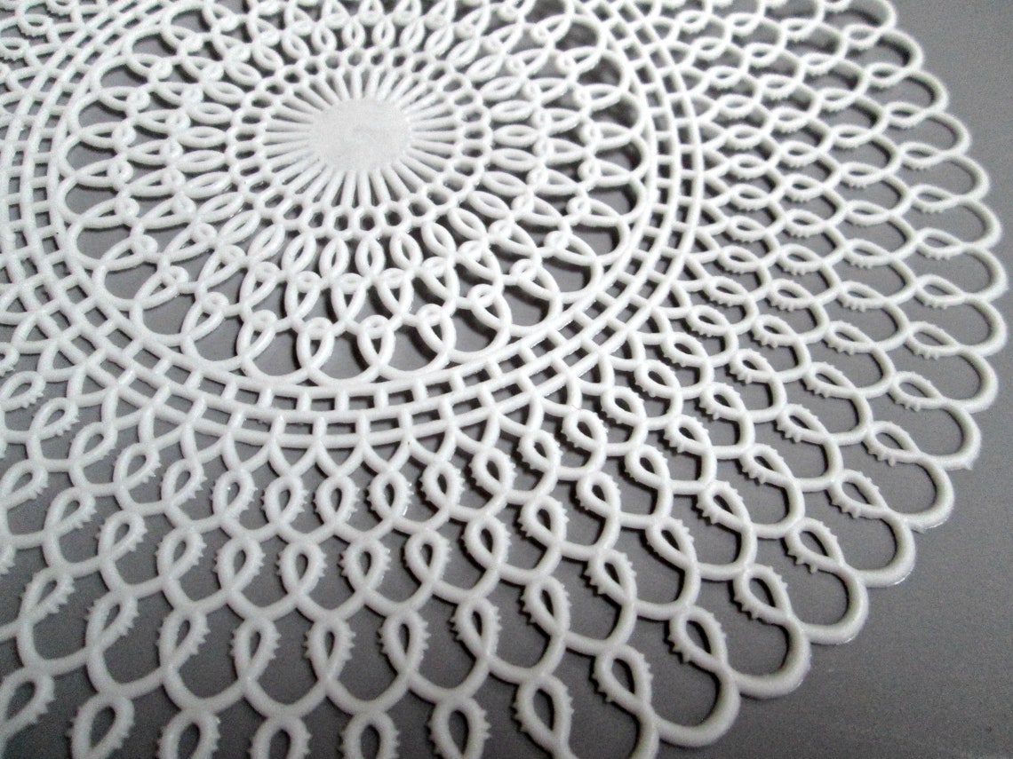 Vintage Plastic Doily Stencil, 1 Flexible Reusable 6” Lace Plastic ...