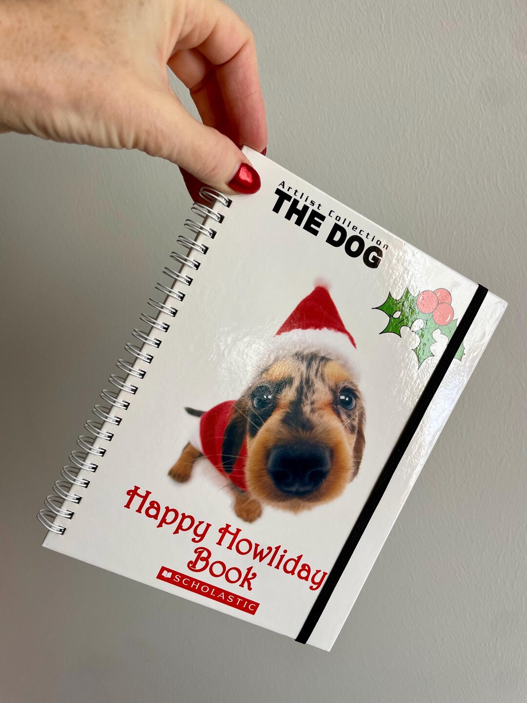 Vintage Holiday Dog Theme Activity Book, NEW Unused Spiral-bound Hard ...