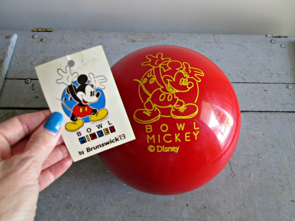 Vintage Mickey Mouse Bowling Ball Brunswick Bowl Mickey Ball - Etsy