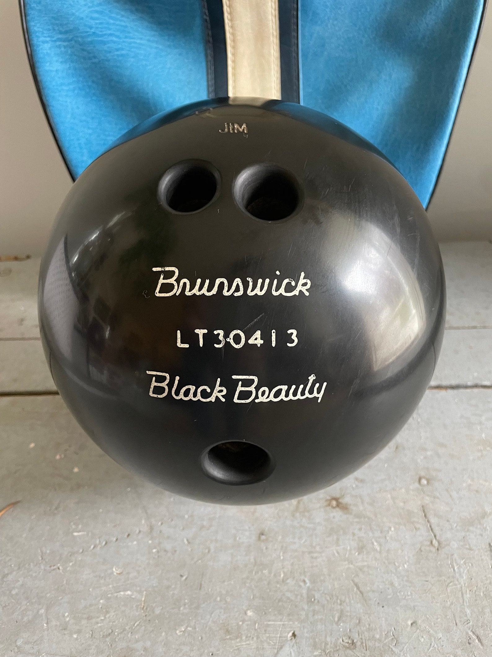 Vintage Brunswick Bowling Ball, Black Beauty Bowling Ball, BEAUTIFUL ...