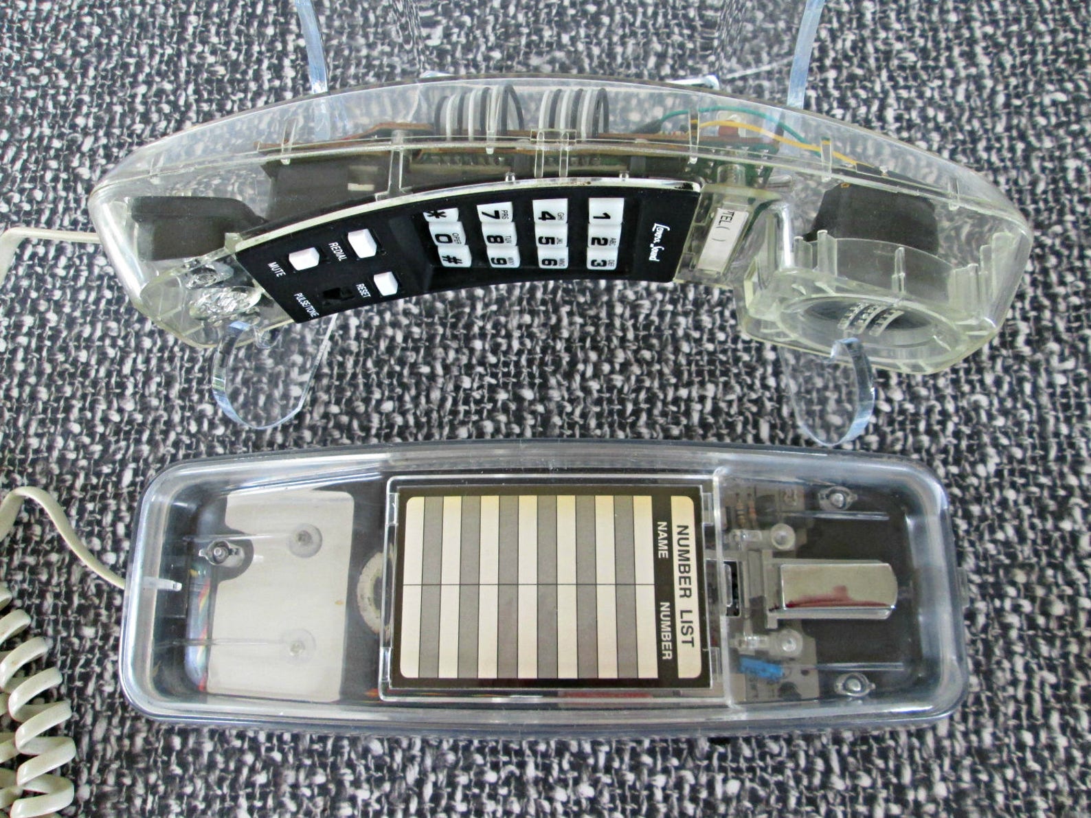 Vintage Clear Telephone | Lenoxx Sound Transparent Tech Phone ...
