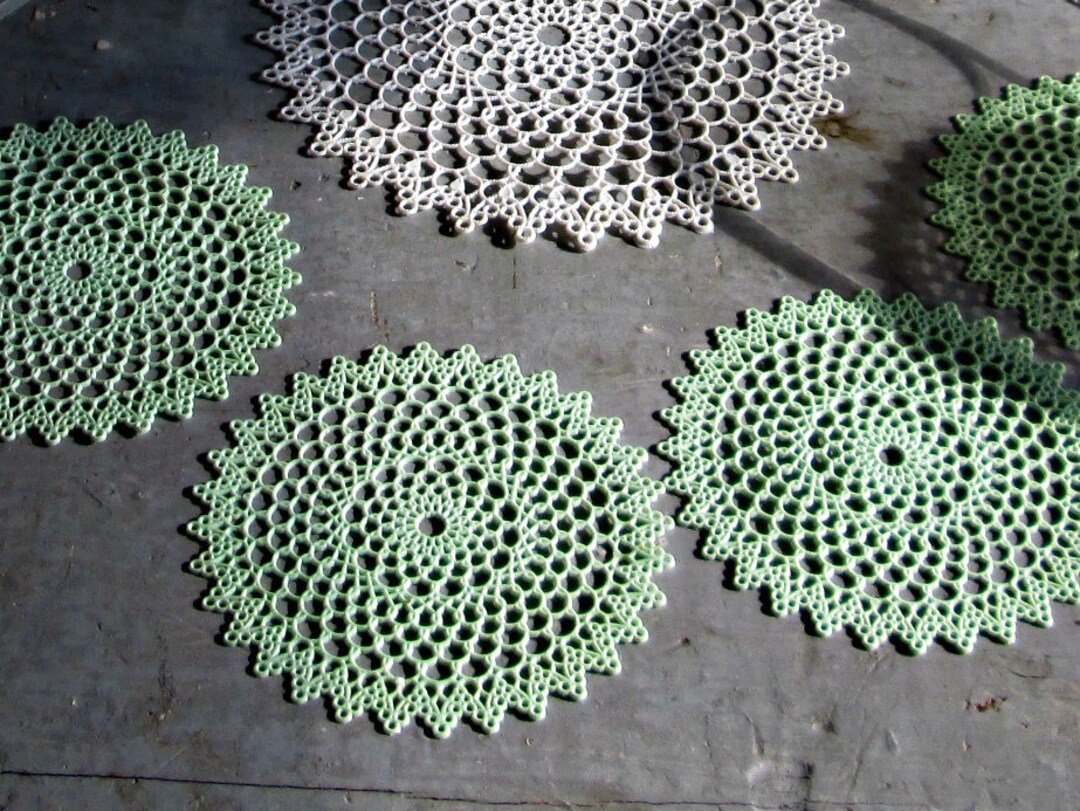 Small Vintage Plastic Doily Stencil, One (1) Flexible Reusable ~4” Lace ...
