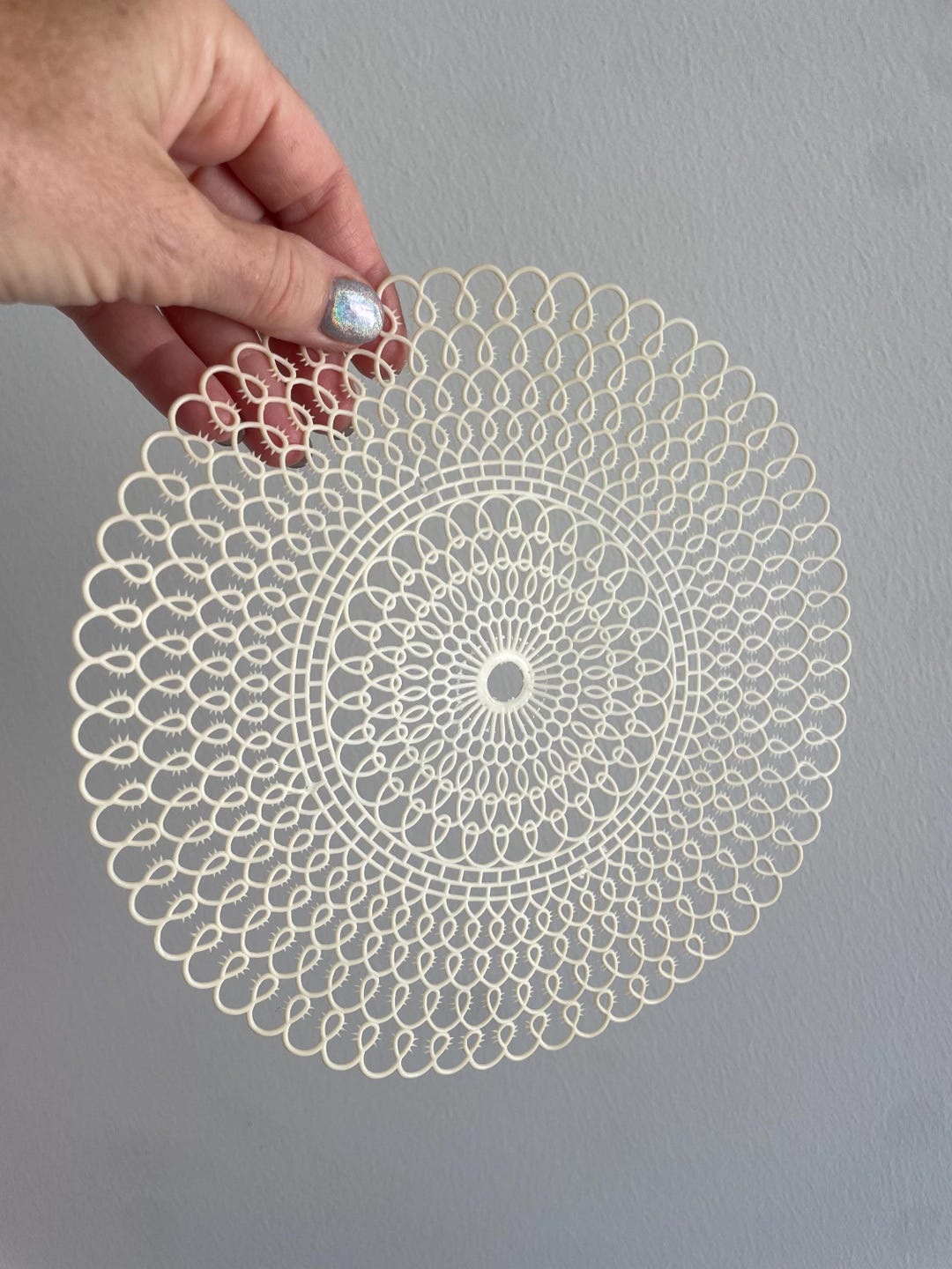 Vintage Plastic Doily Stencil | 8" Lace Plastic Doily for Shabby Chic ...