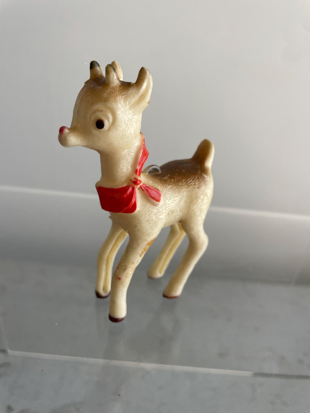 Vintage Rudolph the Red Nosed Reindeer Christmas Ornament, Mid Century ...