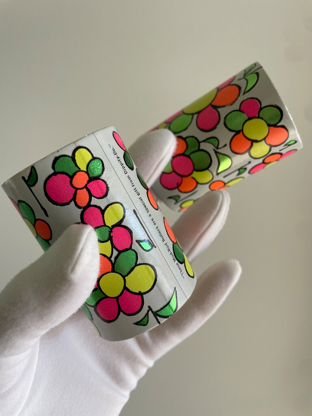 Pair of Vintage DIPPITY DO Mod Rod Promotional Paper Hair Rollers ...