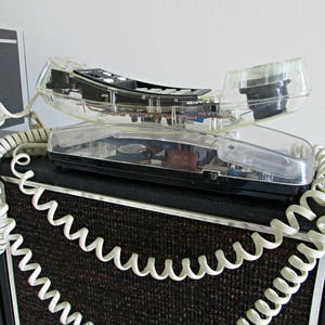 Vintage Clear Telephone | Lenoxx Sound Transparent Tech Phone ...