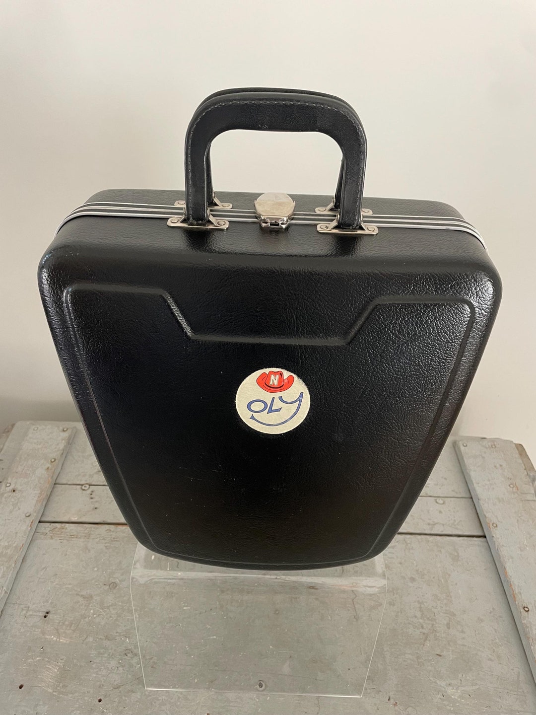 Vintage Bowling Bag, Hard Sided Mid Century Modern Black Bowling Bag ...