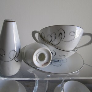 Mid Century Atomic Dinnerware, Style House Fine China Rhythm, Black ...