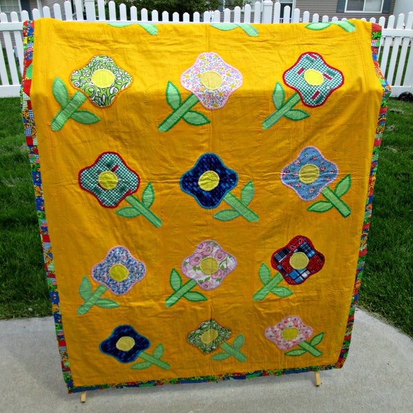 70s Quilt Dress - Etsy