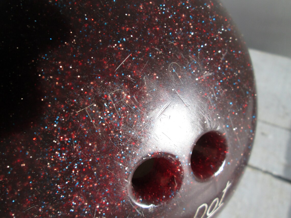 Vintage Bowling Ball, Columbia Lite-dot GLITTER, Sparkly Retro Cool! 10 ...