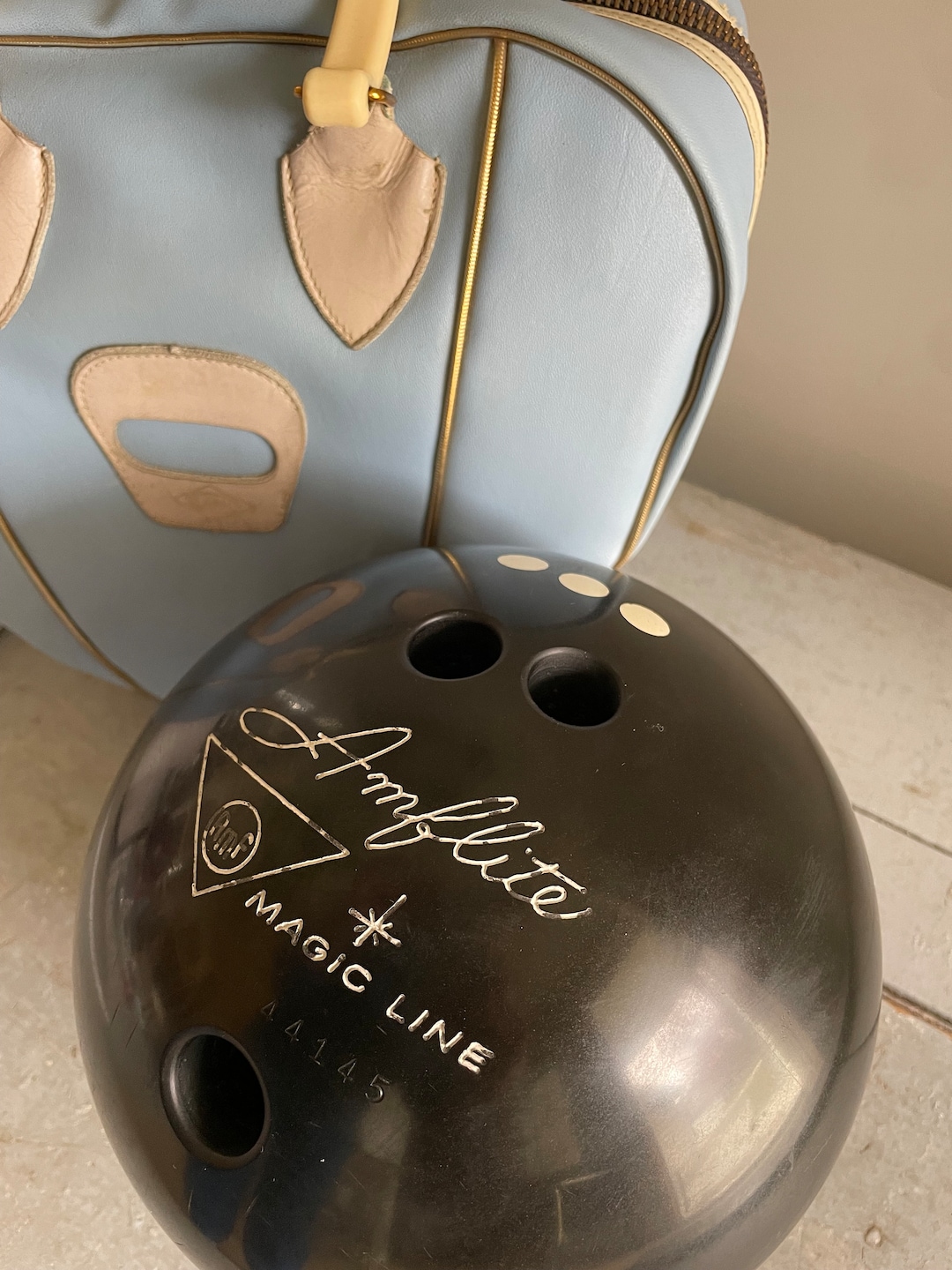 Vintage Magic Line Bowling Ball, AMF Amflite Bowling Ball, Mid Century ...