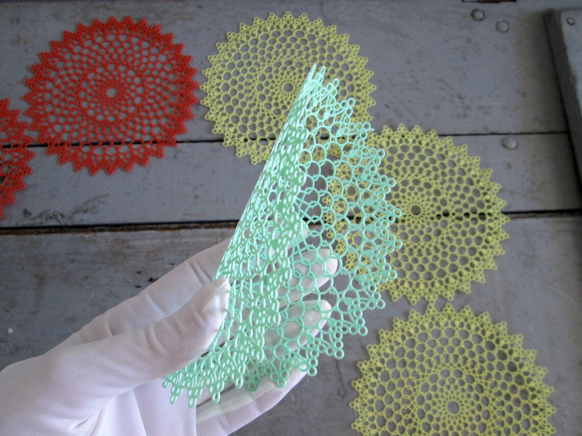 Vintage Plastic Doily Stencil 1 Flexible Reusable GREEN 6 | Etsy