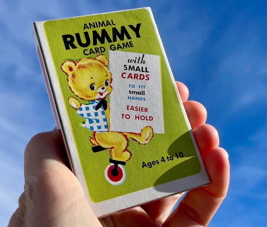 Vintage Animal Rummy Card Game, Unopened Brand New Children's Animal ...