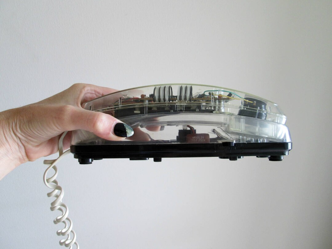 Vintage Clear Telephone | Lenoxx Sound Transparent Tech Phone ...