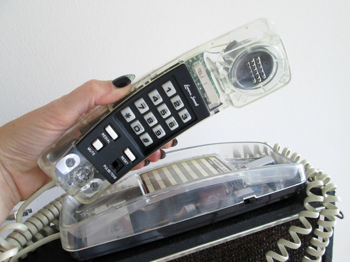 Vintage Clear Telephone Lenoxx Sound Transparent Tech Phone | Etsy