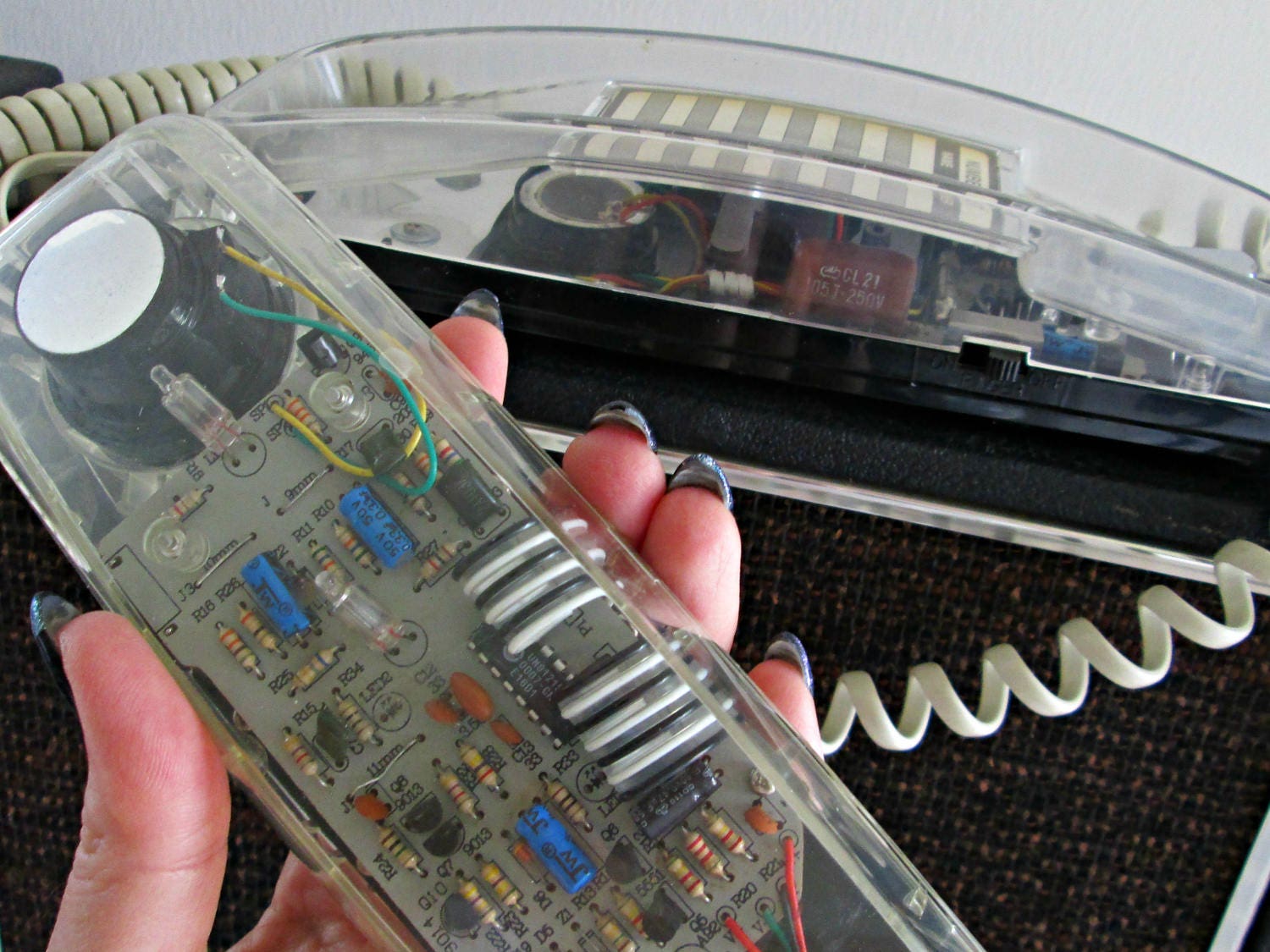 Vintage Clear Telephone Lenoxx Sound Transparent Tech Phone | Etsy