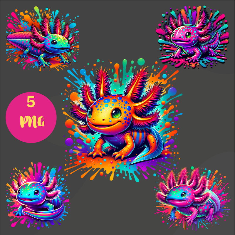 Axolotl Stickers Png - Etsy