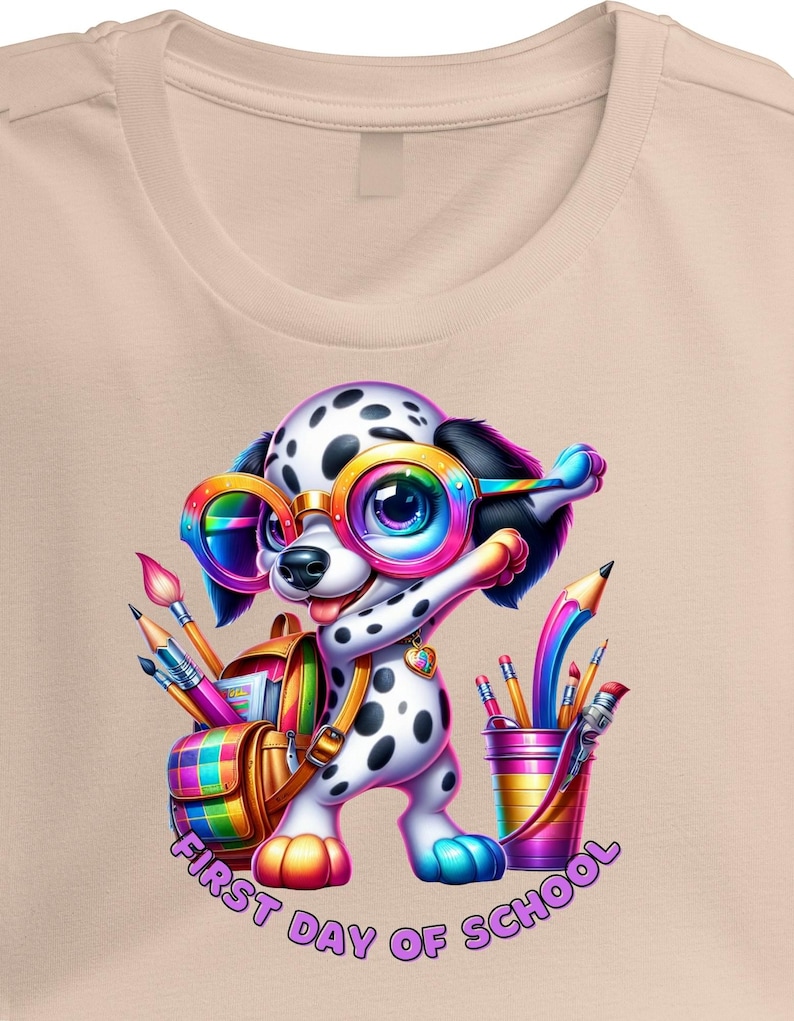 Dalmatian Puppy Back to School PNG SVG: Rainbow Glasses Dog Clipart - Etsy