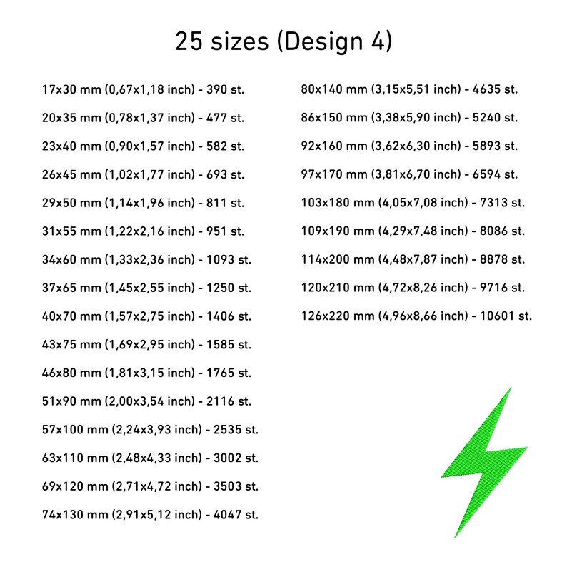 Lightning Bolt Embroidery Design, Thunder Icon Embroidery Pattern ...