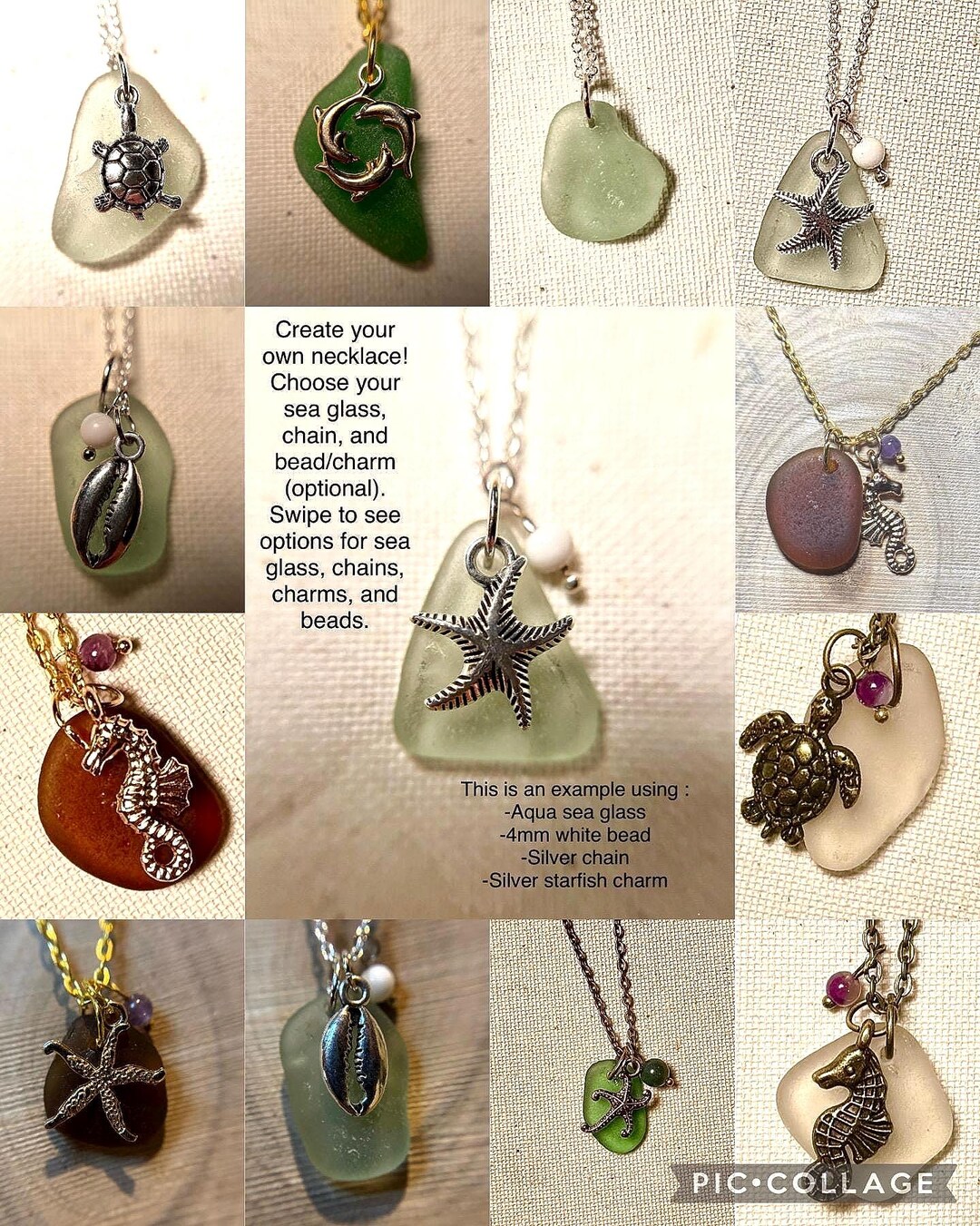 Handmade Custom Caribbean Sea Glass Necklace - Etsy