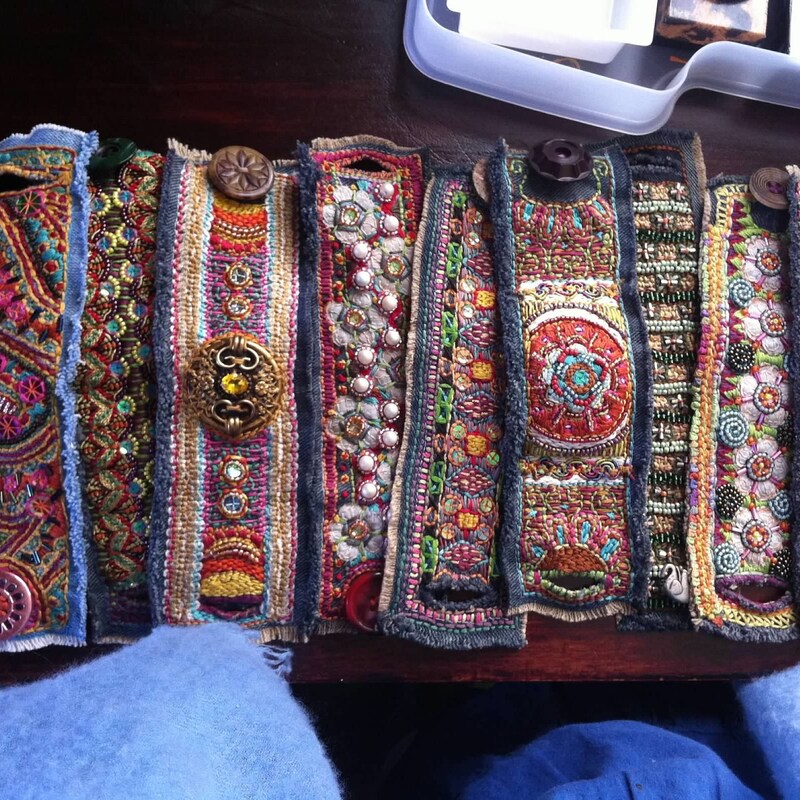 Denim Cuff Bracelet - Etsy