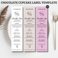 Mini Cake Tin Label, Editable Template for Mini Loaf Cakes, Printable ...