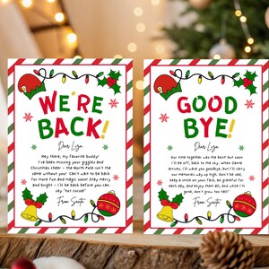 Elf Arrival & Goodbye Letter Bundle | Printable Elf Letter Kit ...