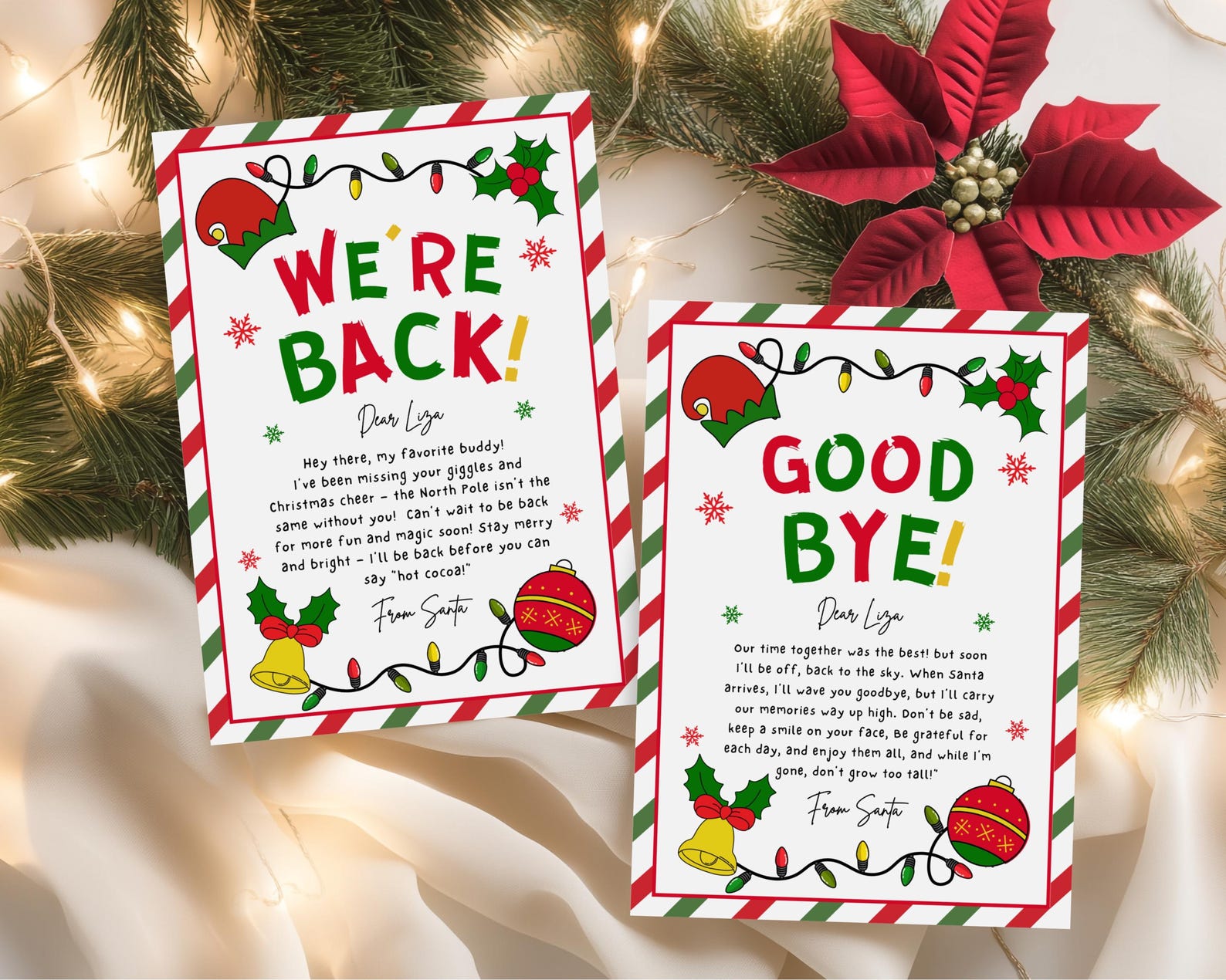 Elf Arrival & Goodbye Letter Bundle | Printable Elf Letter Kit ...