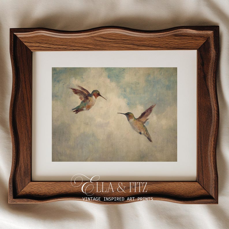Hummingbird Print | Vintage Bird Wall Art (digital Download) - Etsy