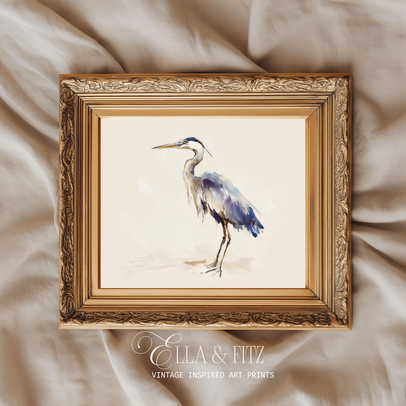 Abstract Heron Wall Art - Etsy