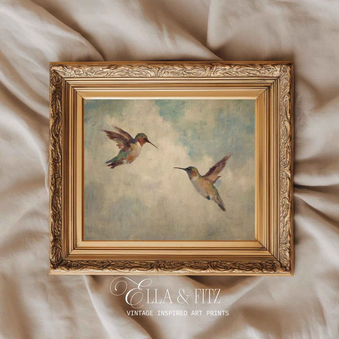 Hummingbird Print | Vintage Bird Wall Art (digital Download) - Etsy