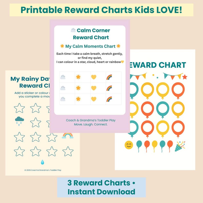 Calm & Play Starter Bundle | 3 Printable Toddler Packs | Movement ...