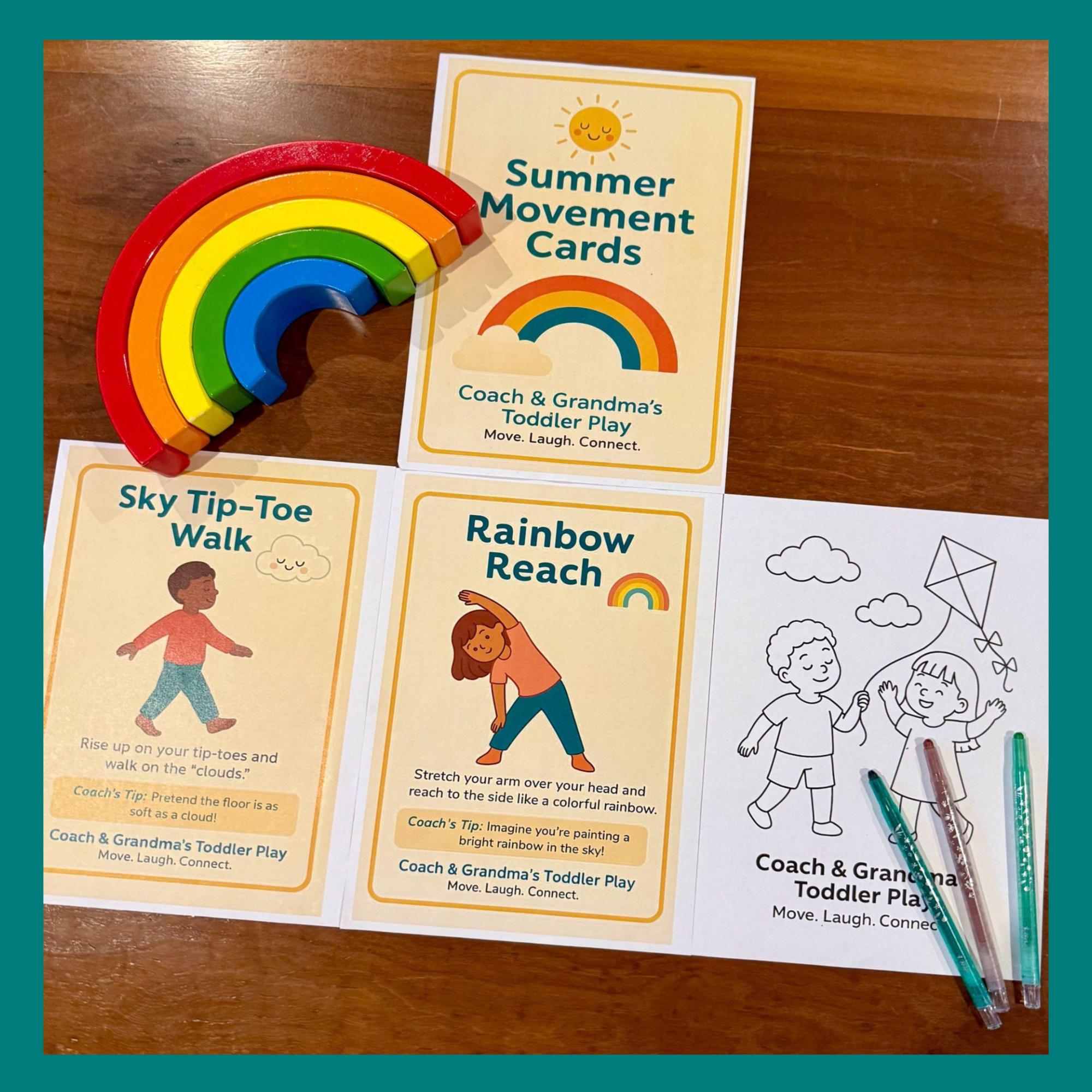 Summer Movement Cards | Printable Toddler Indoor & Outdoor Activities ...