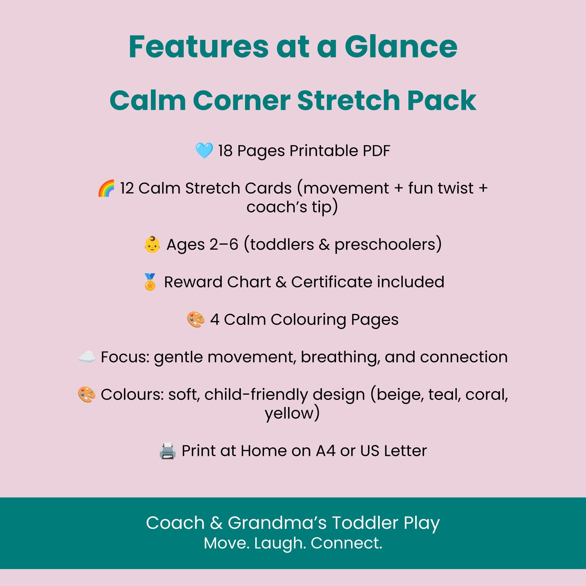 Calm Corner Stretch Pack – Toddler Mindfulness & Movement Cards | Calm ...