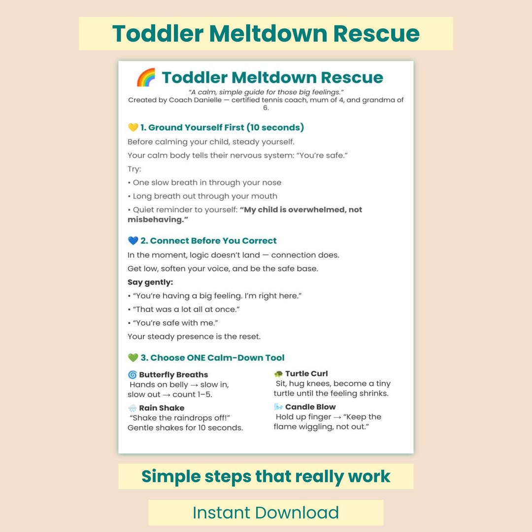 Toddler Meltdown Rescue • Calm Parenting Guide • Scripts for Big ...