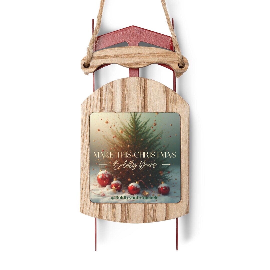 Ornament Sled, Christmas Tree Decoration, Holiday Gift, Winter Decor ...