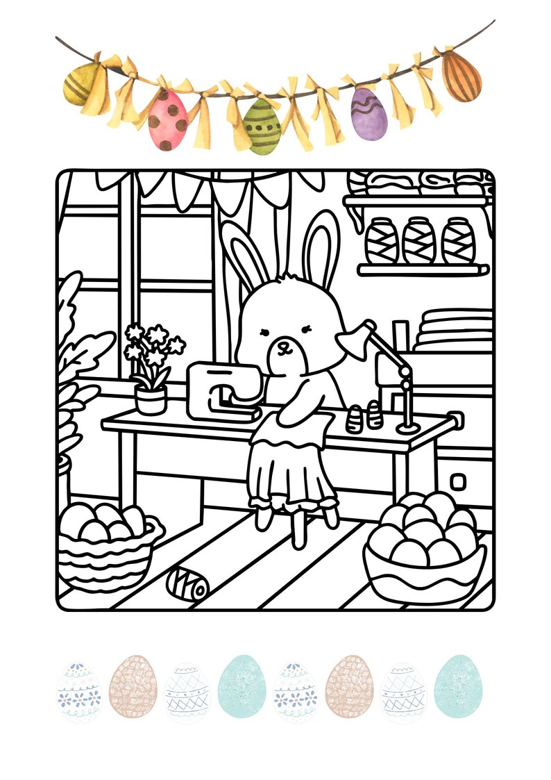 Easter Coloring Book for Kids Printable, 16 Pages Coloring Book, Easter ...