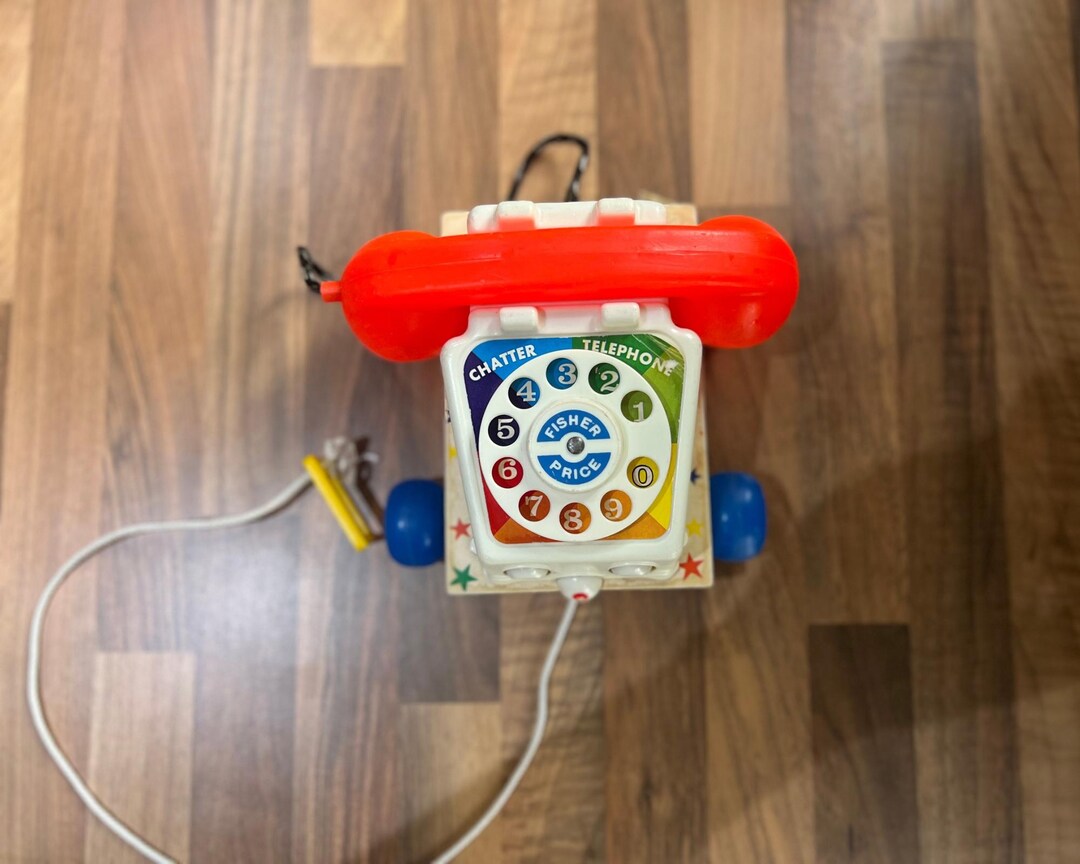 Vintage Fisher-price Chatter Telephone – 1970s Pull-along Toy – Retro ...