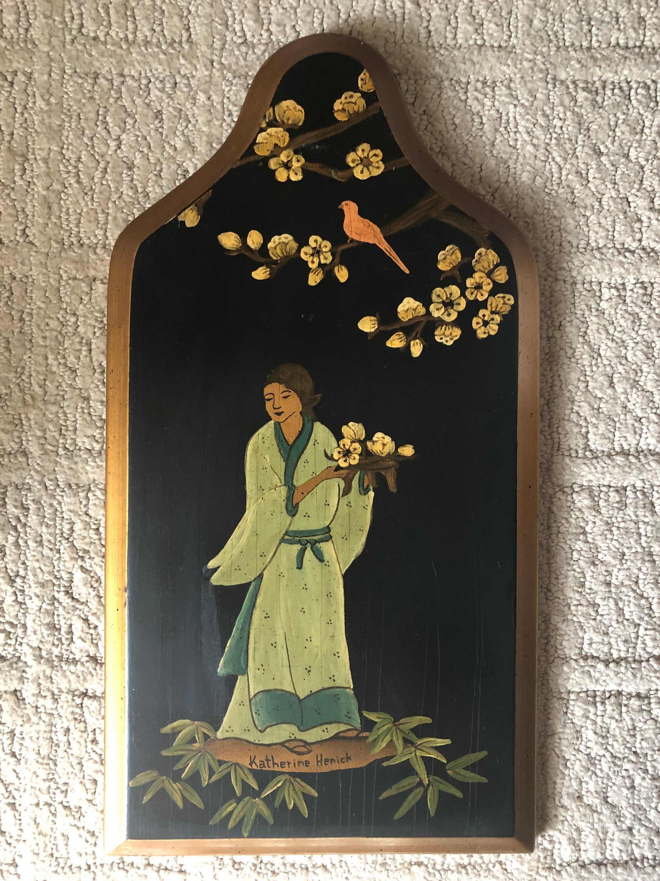 Original Artwork Hand Painted Signed Katherine Henick on Wood - Etsy