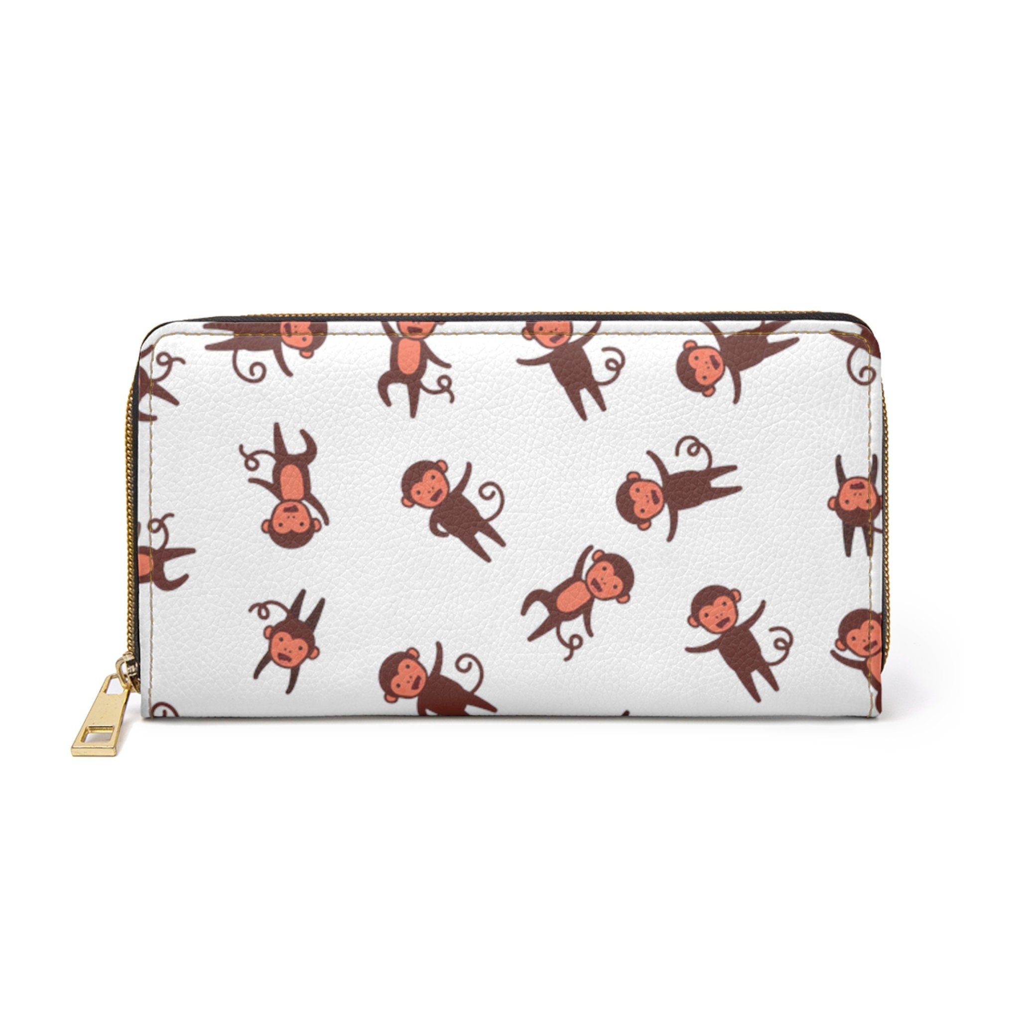 Zipper Wallet Monkey Wallet Cute Monkey Wallet Fun Monkeys Zoo Theme ...