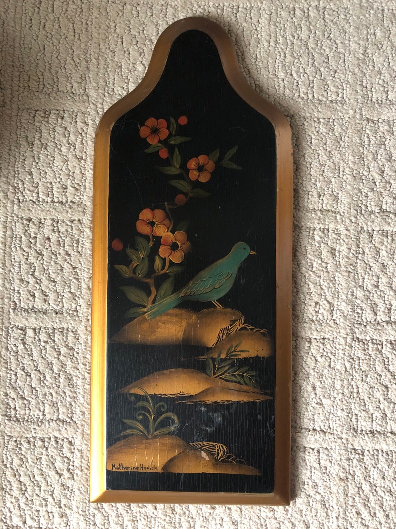 Original Artwork Hand Painted Signed Katherine Henick on Wood - Etsy