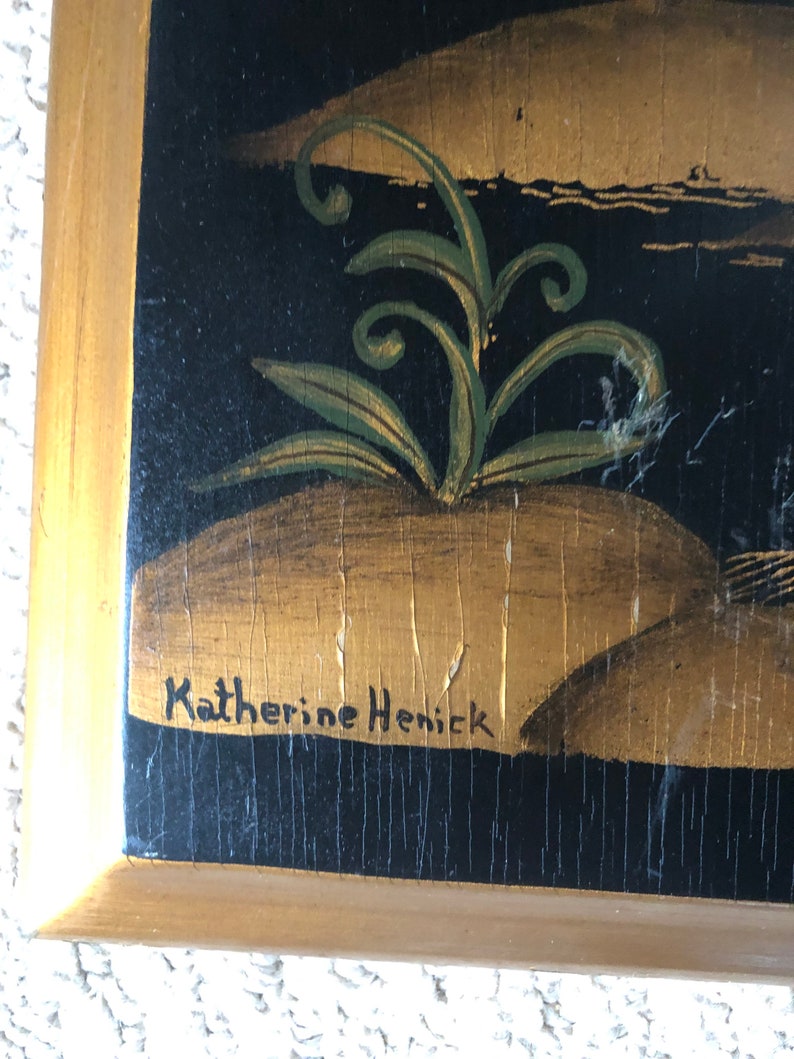 Original Artwork Hand Painted Signed Katherine Henick on Wood - Etsy