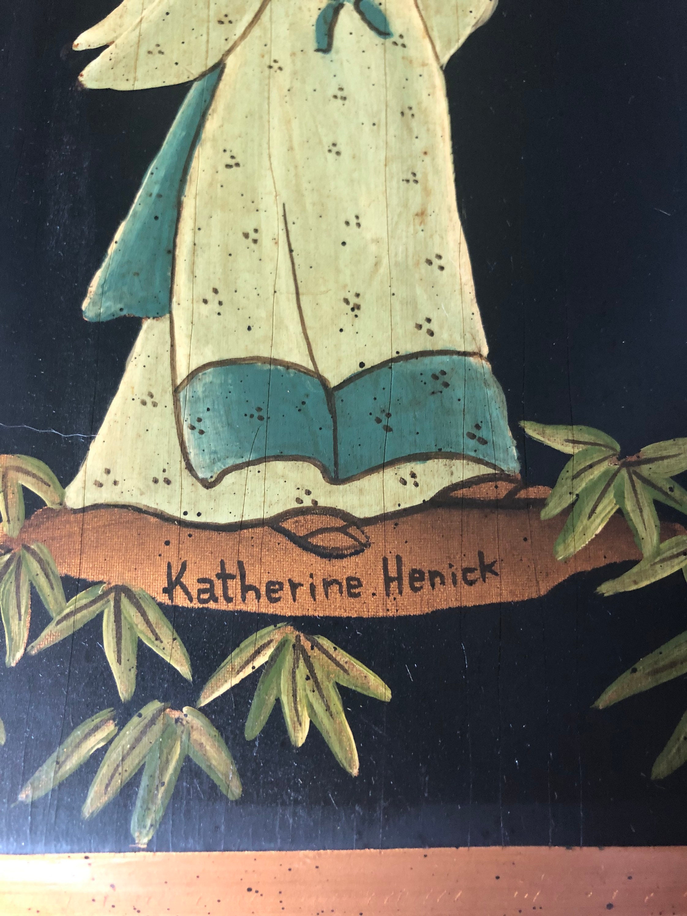 Original Artwork Hand Painted Signed Katherine Henick on Wood - Etsy