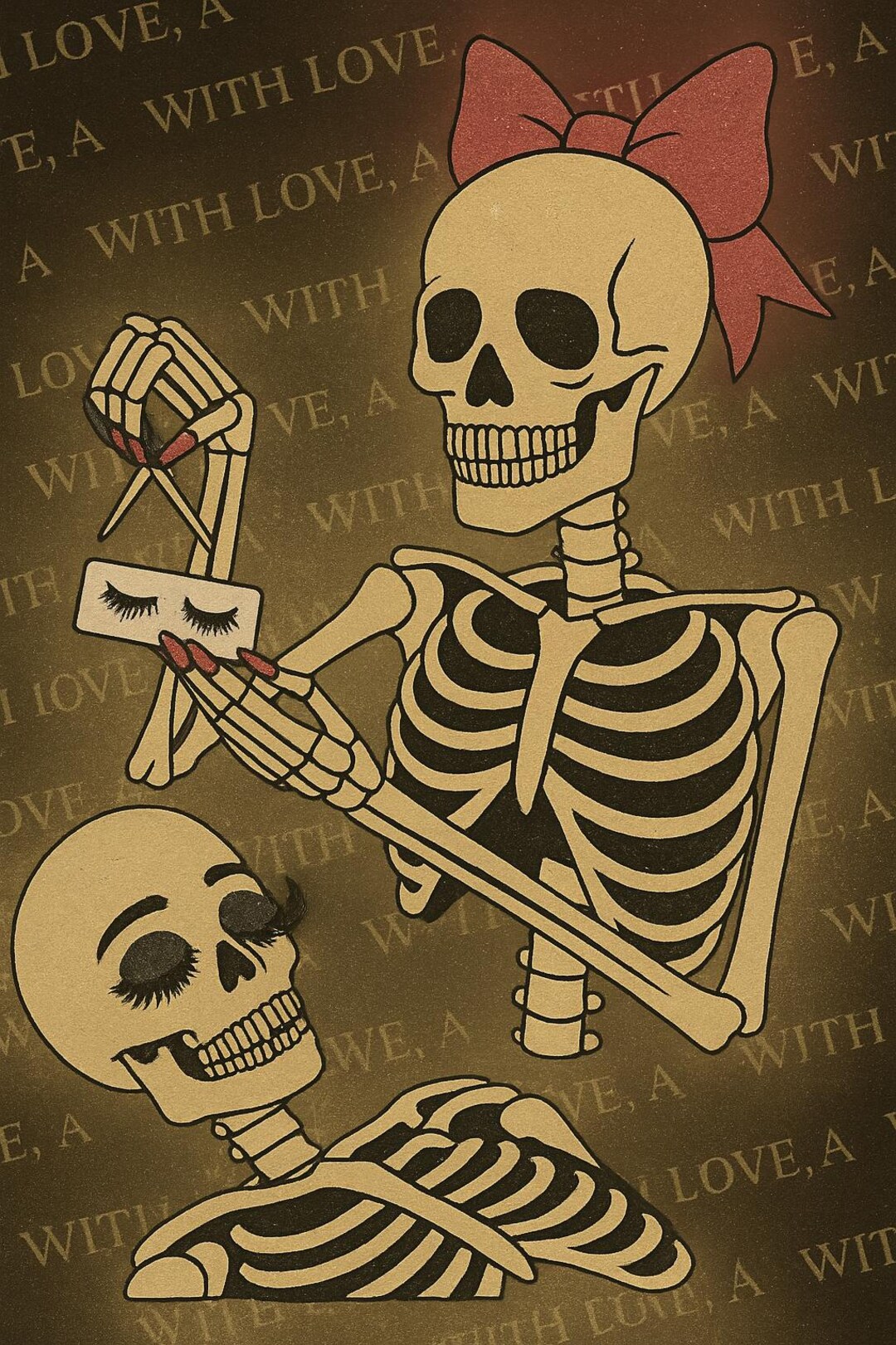 Lash Tech Skeleton - Etsy