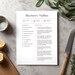 Recipe Card Template Editable Recipe Printable Cookbook Custom Recipe ...
