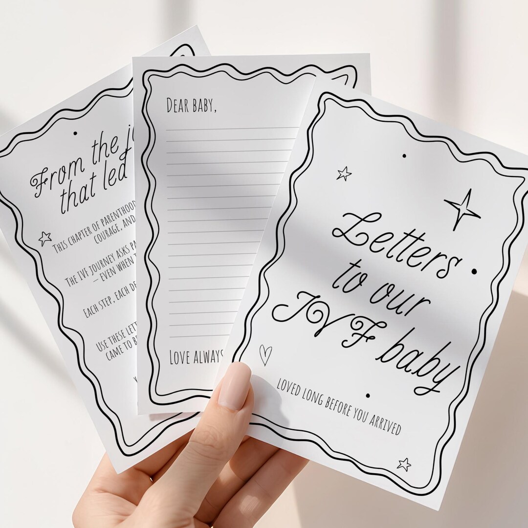 Letters to Our IVF Baby Keepsake | Instant Download | New Parents ...