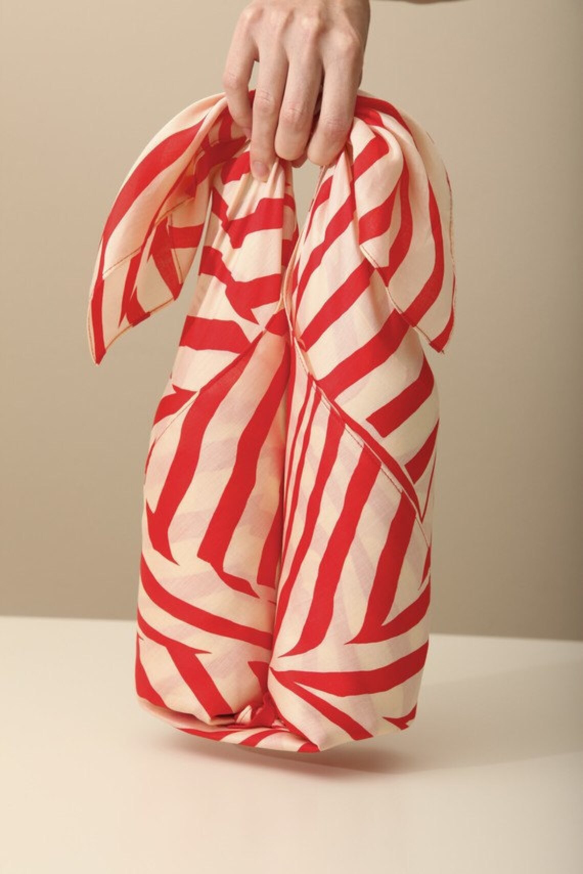 Stripe Furoshiki red Japanese Eco Wrapping Textile/scarf - Etsy