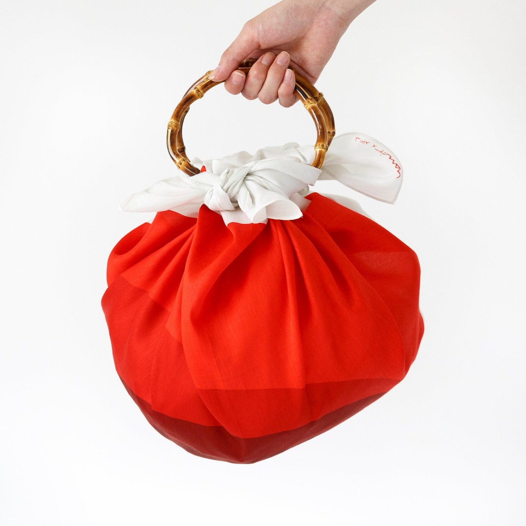 Furoshiki & Bamboo Handle Bag Set - Etsy