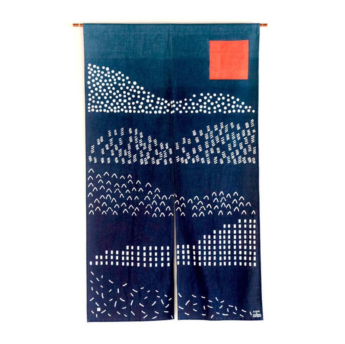 Mountain Folds Japanese Noren Hanging | Etsy