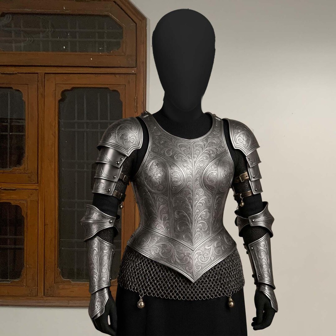 Hand-etched Steel Queen Armor Set: Women's Medieval LARP Cosplay - Etsy ...